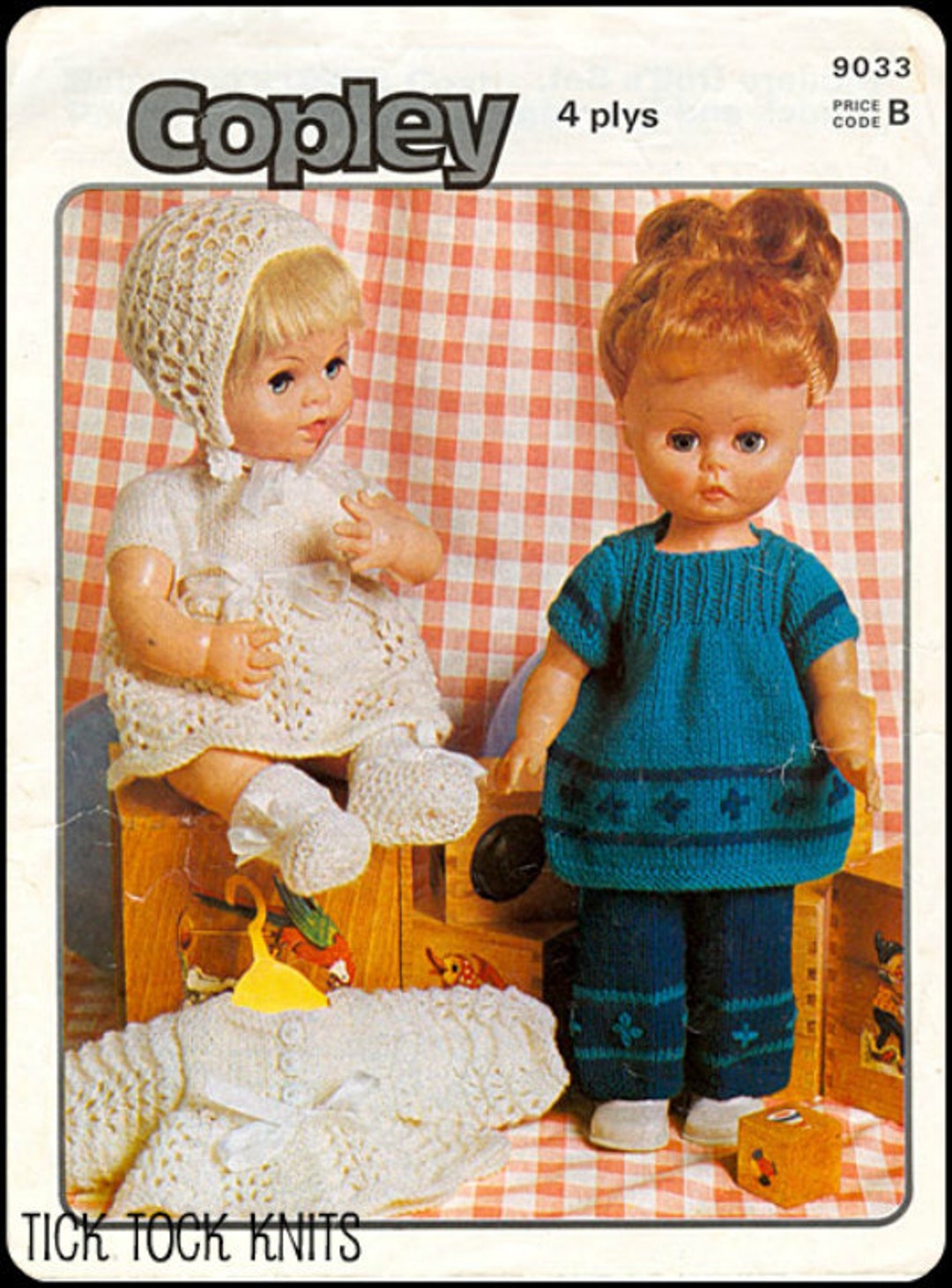 No.16 PDF Vintage Knitting Pattern for 14" Dolls - Doll Clothes Pattern ...