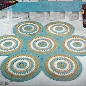 No.115 Crochet Pattern PDF Vintage Rug of Circles - Etsy