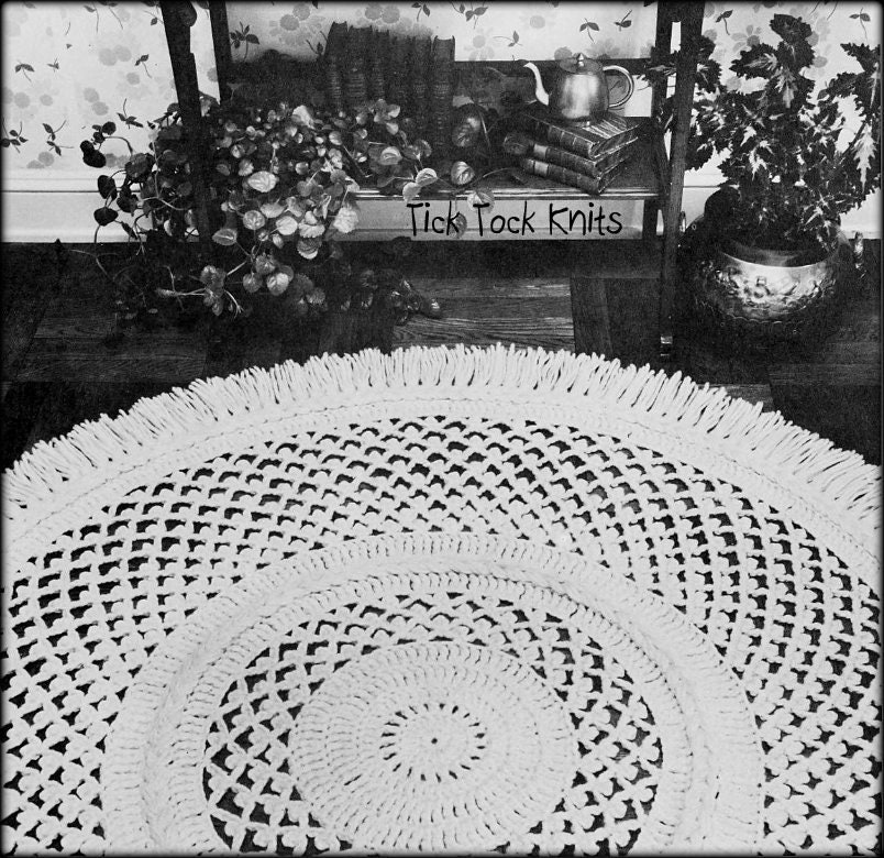 No.925 Irish Crochet Rug Crochet Pattern PDF Vintage 1970's Retro ...