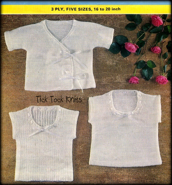 No.641 Baby Knitting Pattern PDF Vintage Baby Basics Tees | Etsy