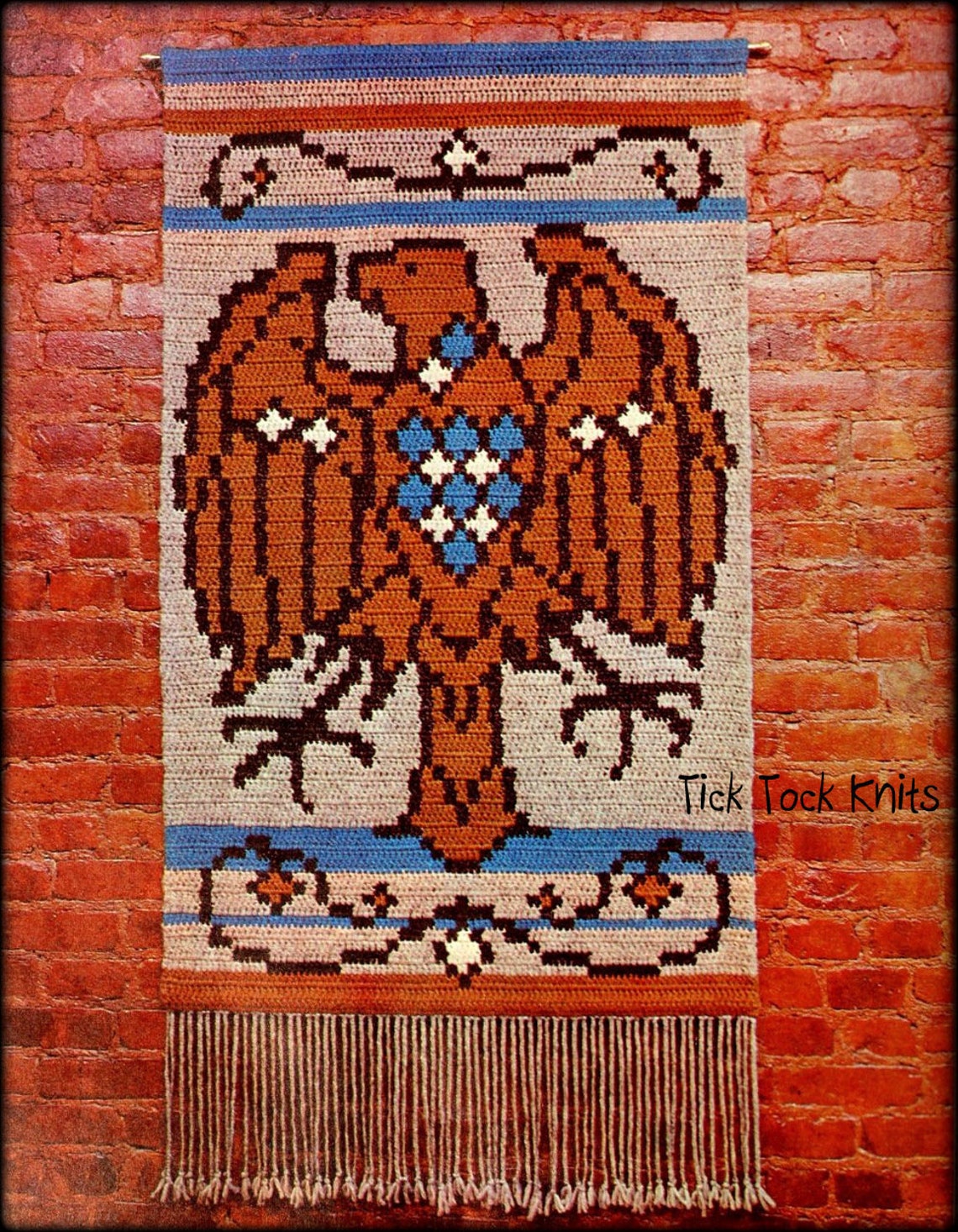 No.924 Eagle Jacquard Crochet Tapestry - Crochet Wall Panel Pattern PDF ...