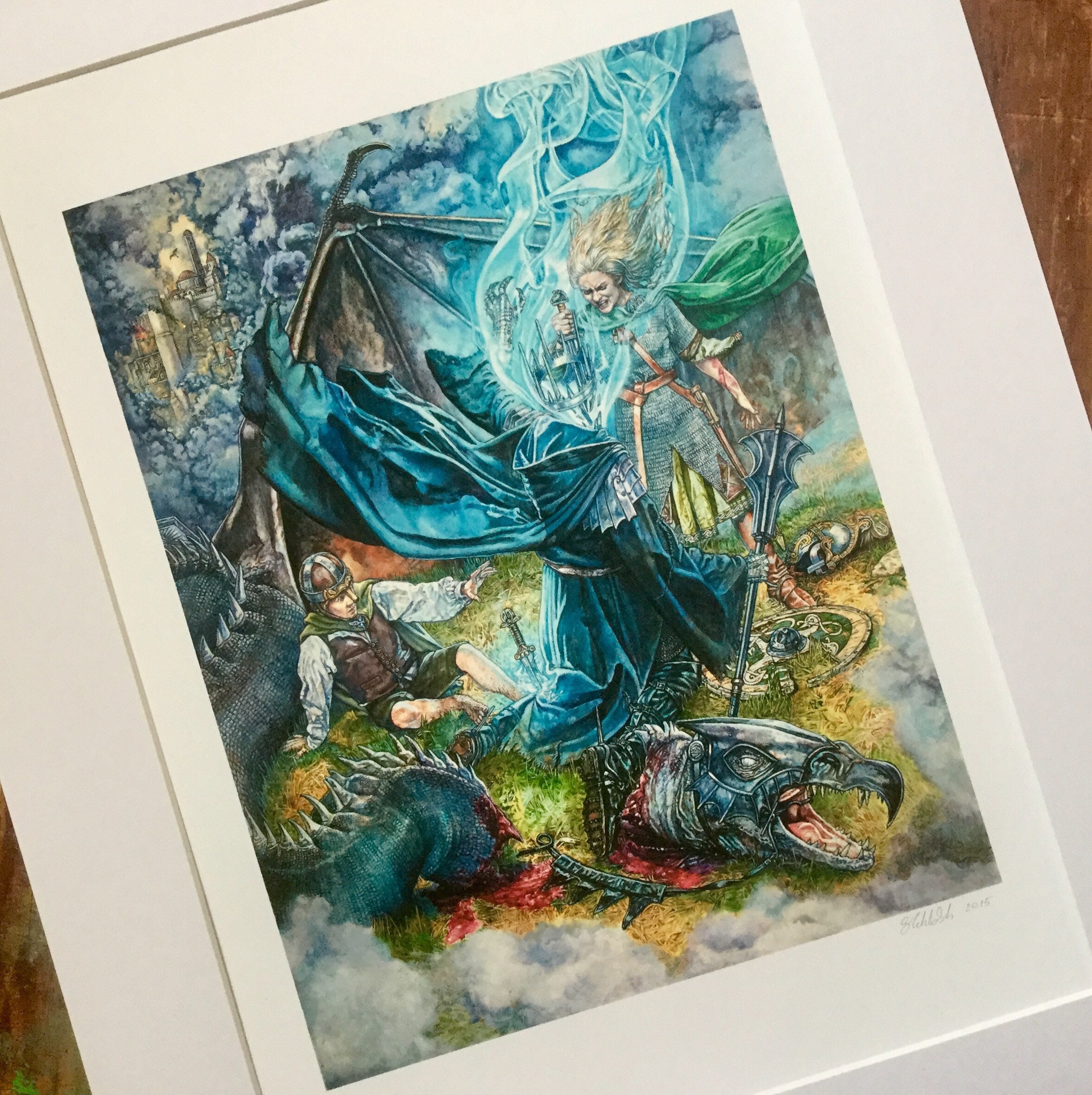 Tolkien Print Eowyn the Lord of the Rings the Slaying of the Witch-king ...