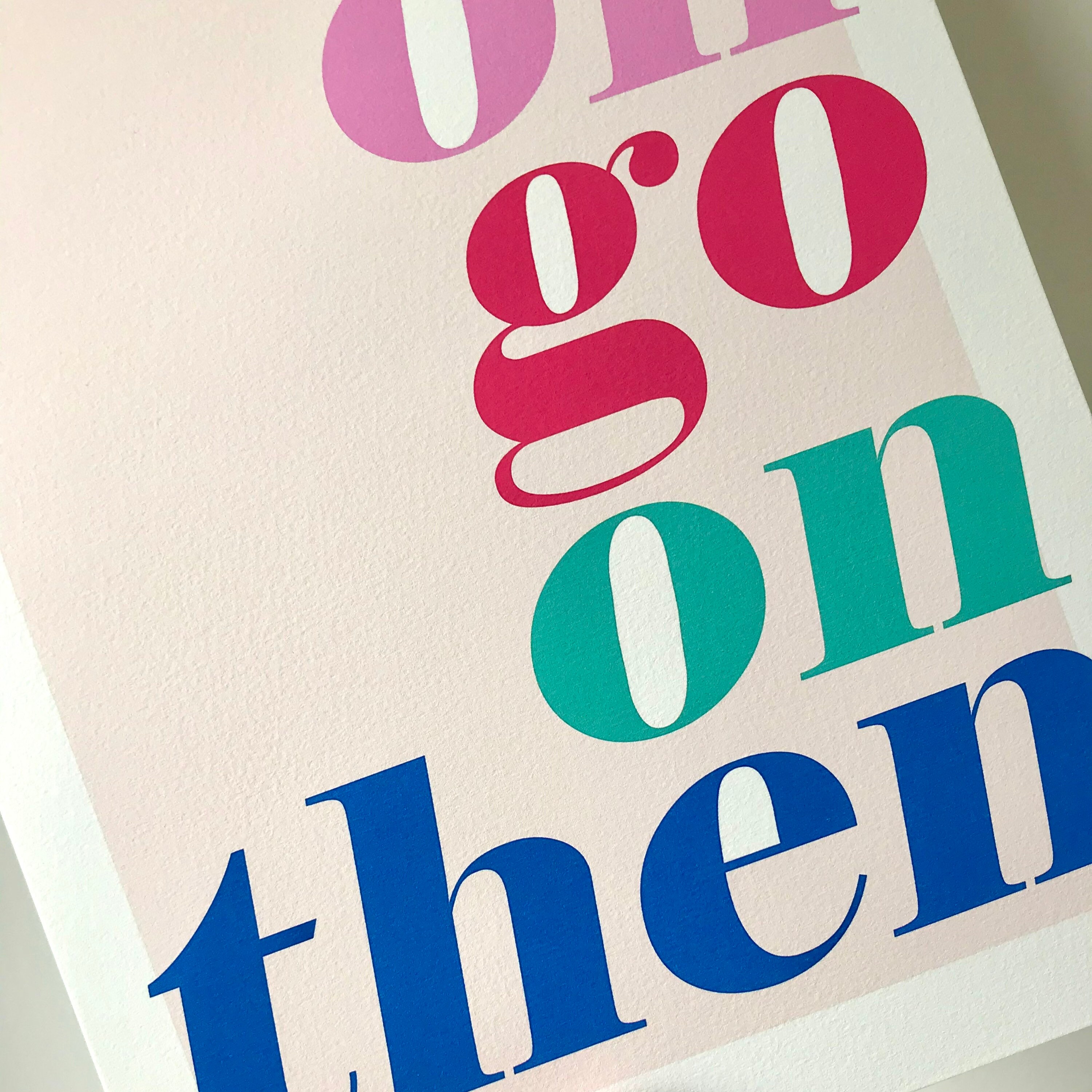 Oh Go on Then Print Bold Boho Decor Bar Cart Print Gift - Etsy UK