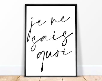 Je Ne Sais Quoi | Etsy