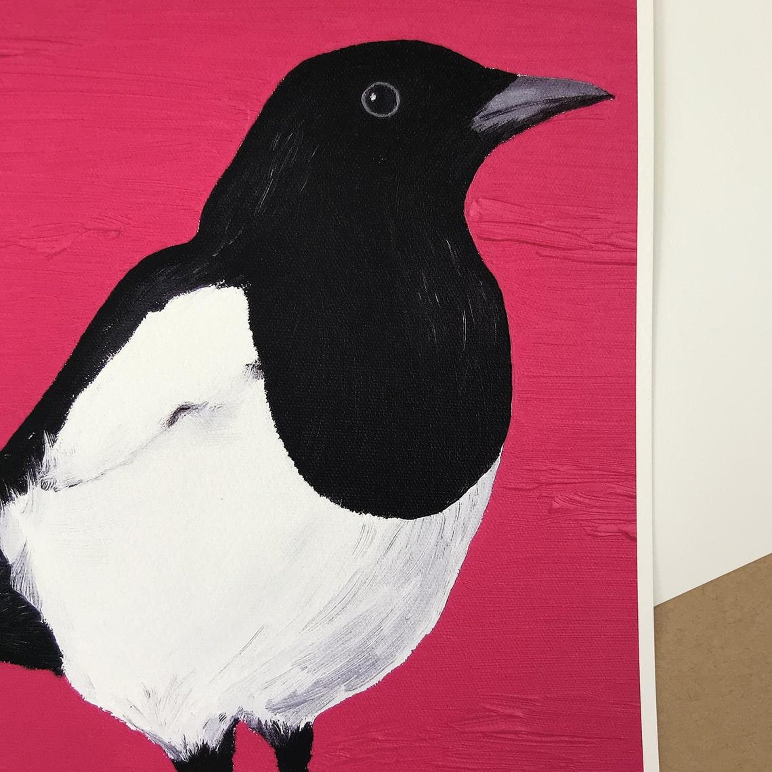 Magpie Prints of Oil Paintings Bird Art Print Boho Decor - Etsy