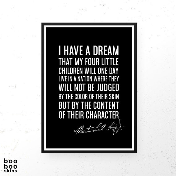 I Have A Dream Speech Quotes I Have A Dream Print | MLK Quote Print