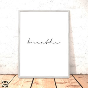 Breathe Print Breathe Printable Scandinavian Print Fashion Print Modern ...