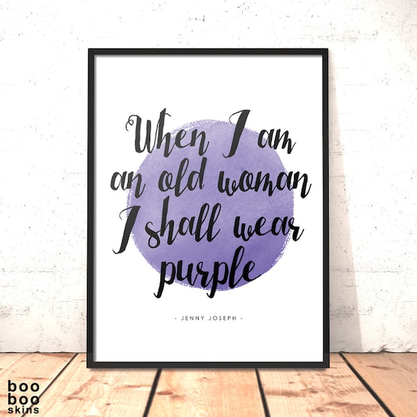 Purple Poem Wall Art - Etsy Australia