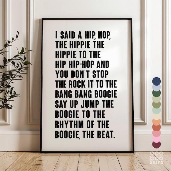 Rap Lyrics Wall Art - Etsy