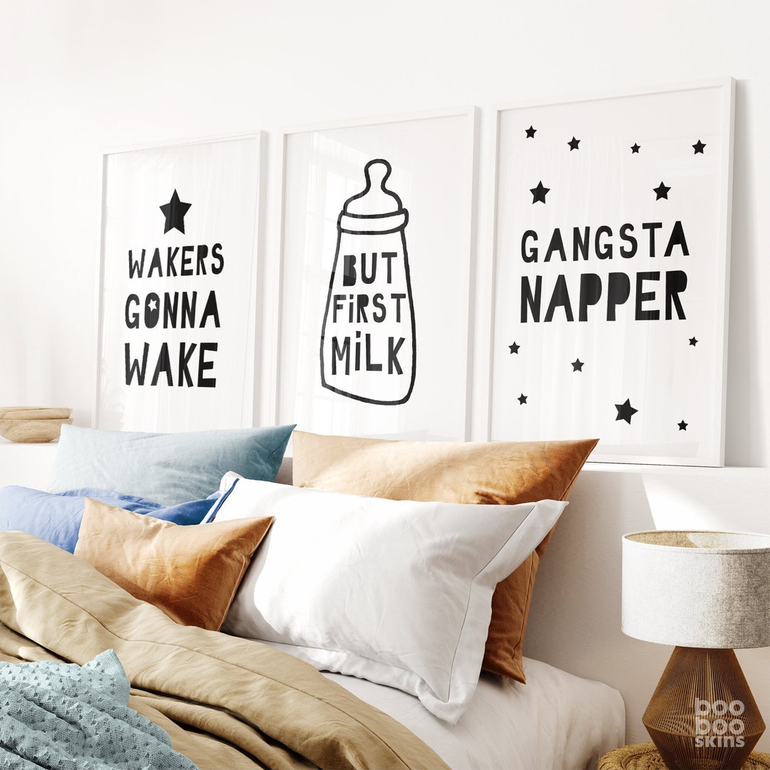 Hip Hop Nursery Prints | Set Prints Above Crib | Gangsta Napper | but ...