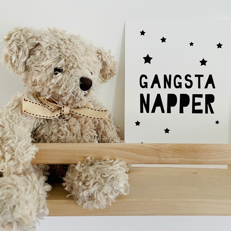 Hip Hop Nursery Prints Set Prints Above Crib Gangsta | Etsy