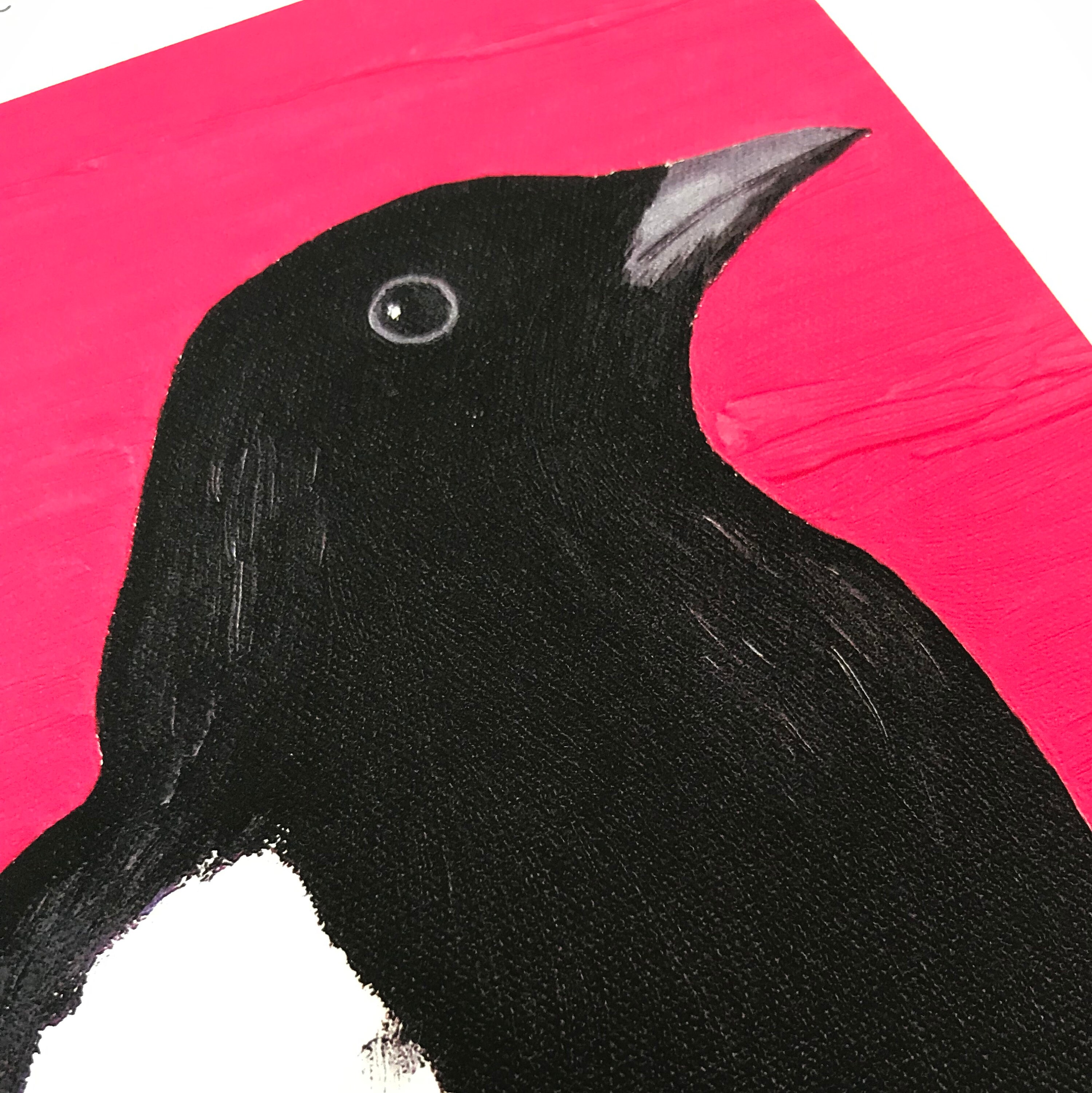 Magpie Print Two for Joy Print of Original Magpie Oil | Etsy