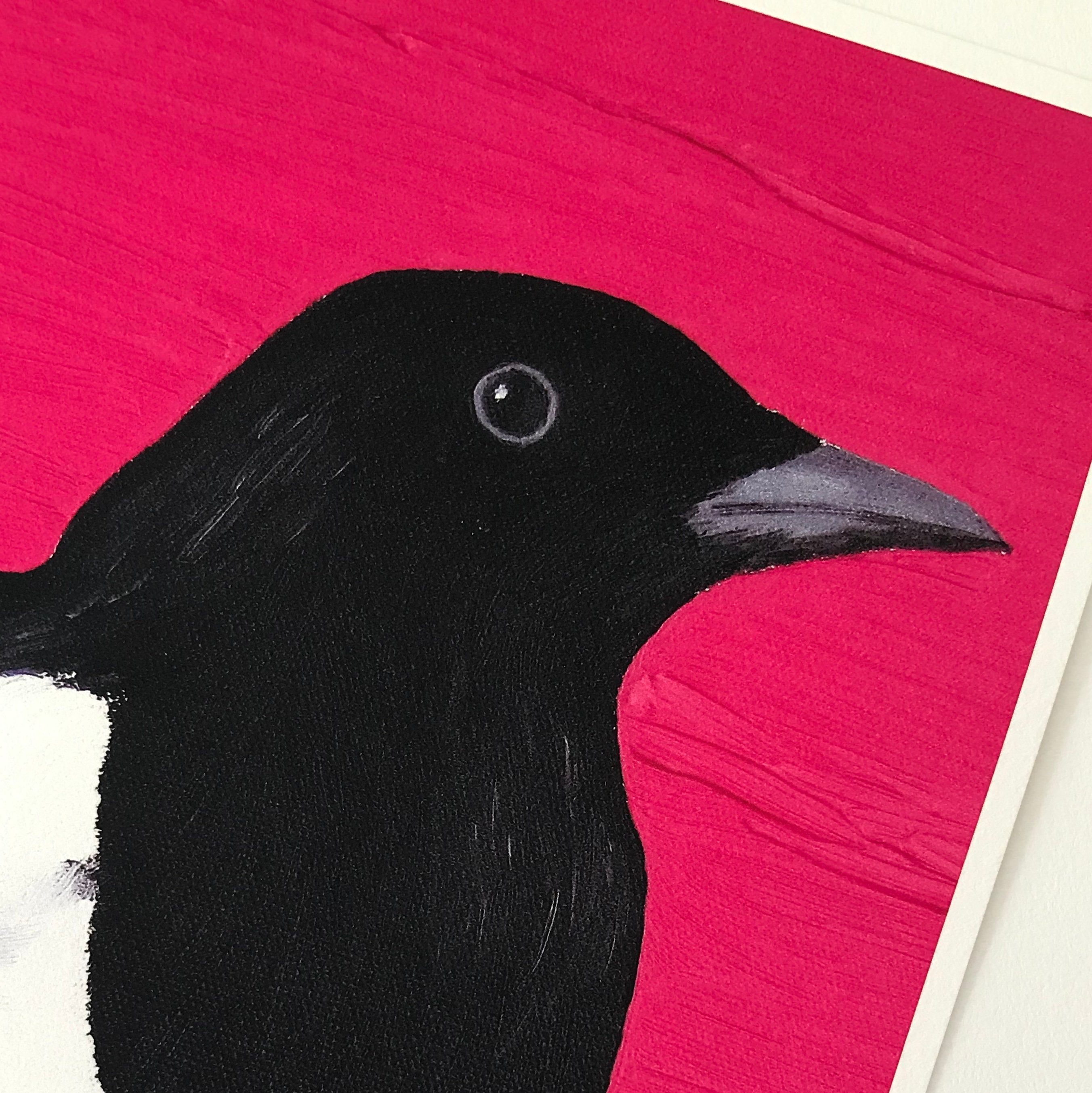 Magpie Print Two for Joy Print of Original Magpie Oil | Etsy