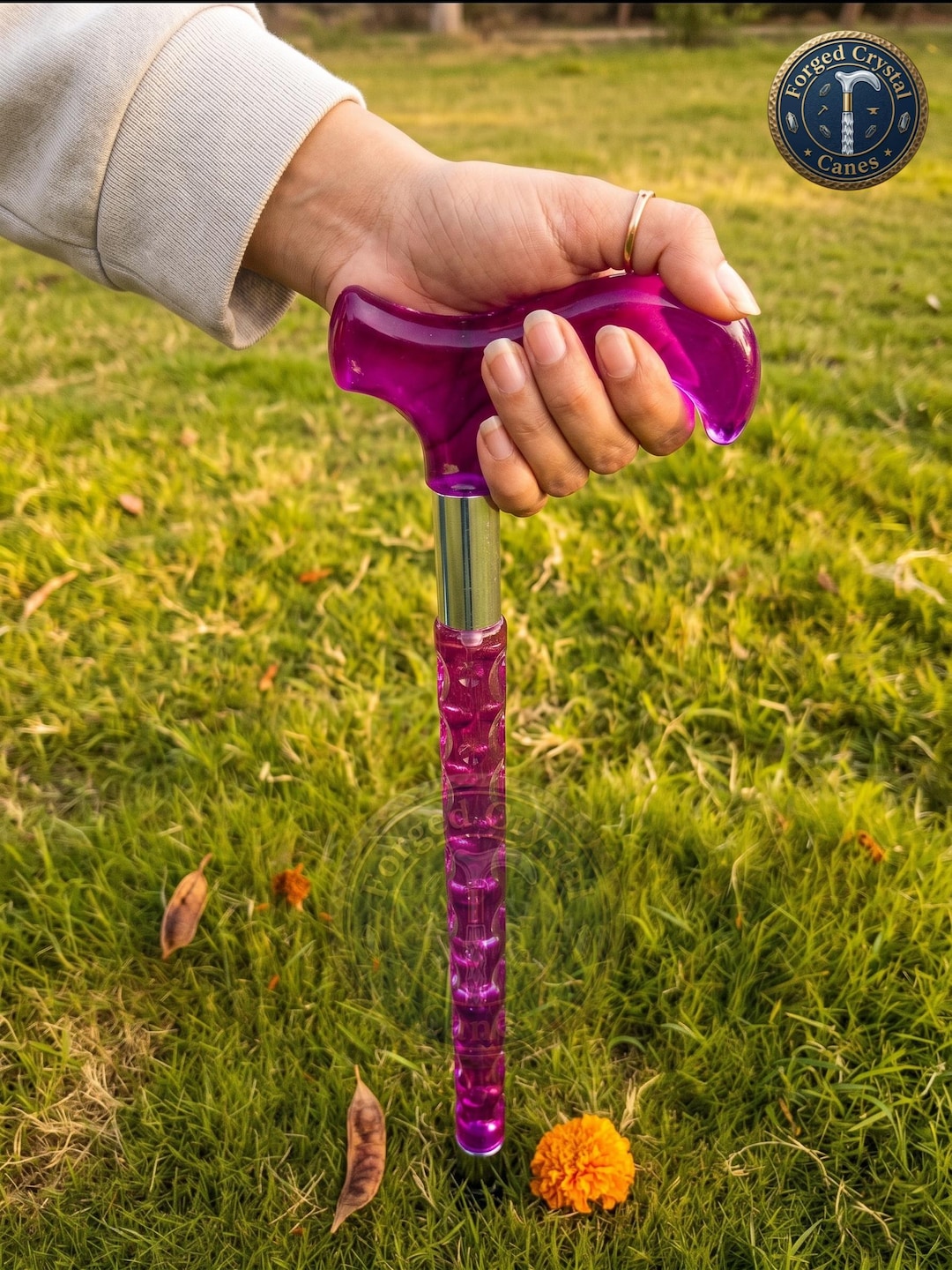 Clear Acrylic Walking Cane | Round Handle, Modern Display Accent Stick ...