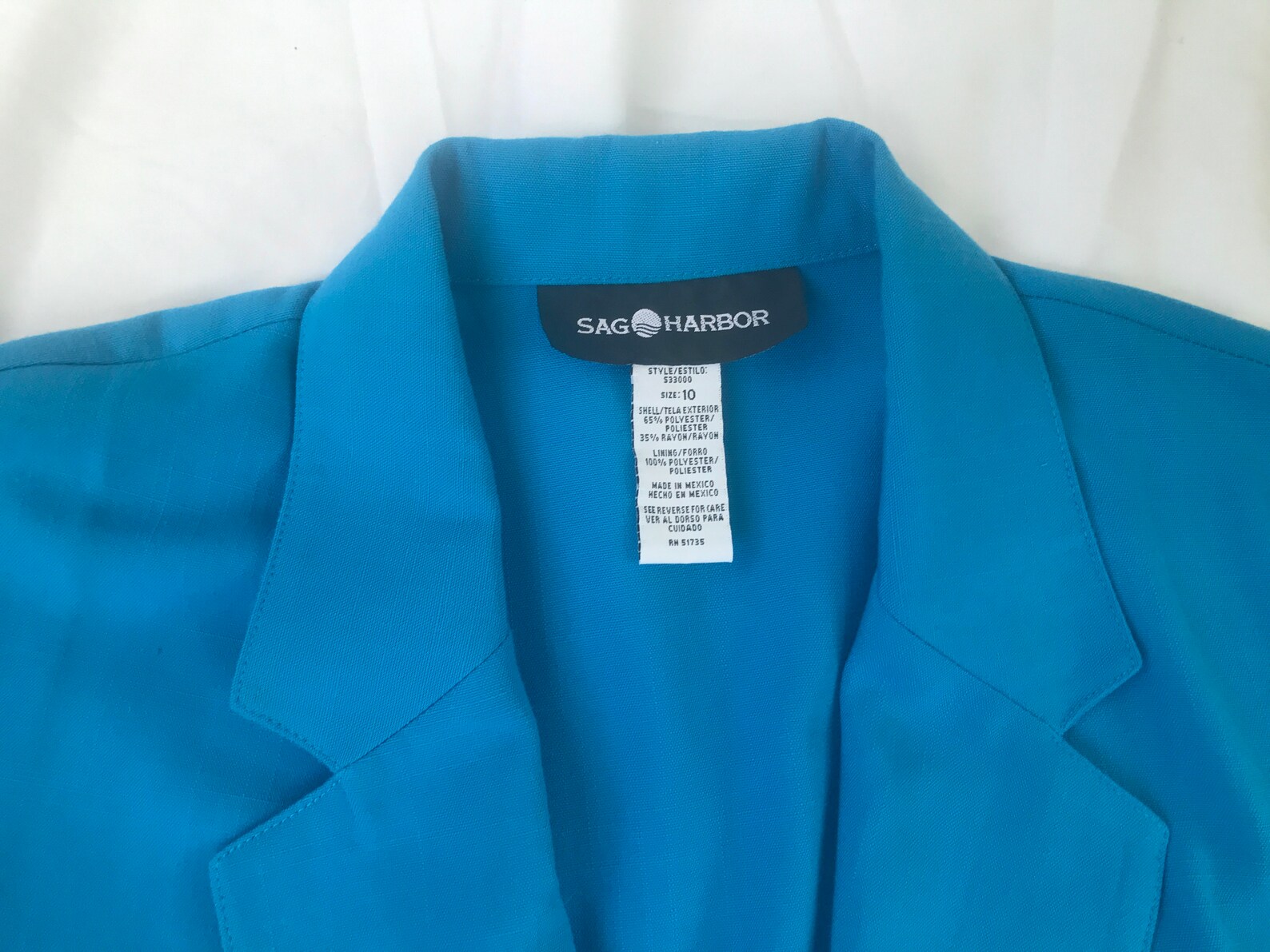 Classic Vintage Turquoise Blazer by Sag Harbor - Lightweight (women's ...