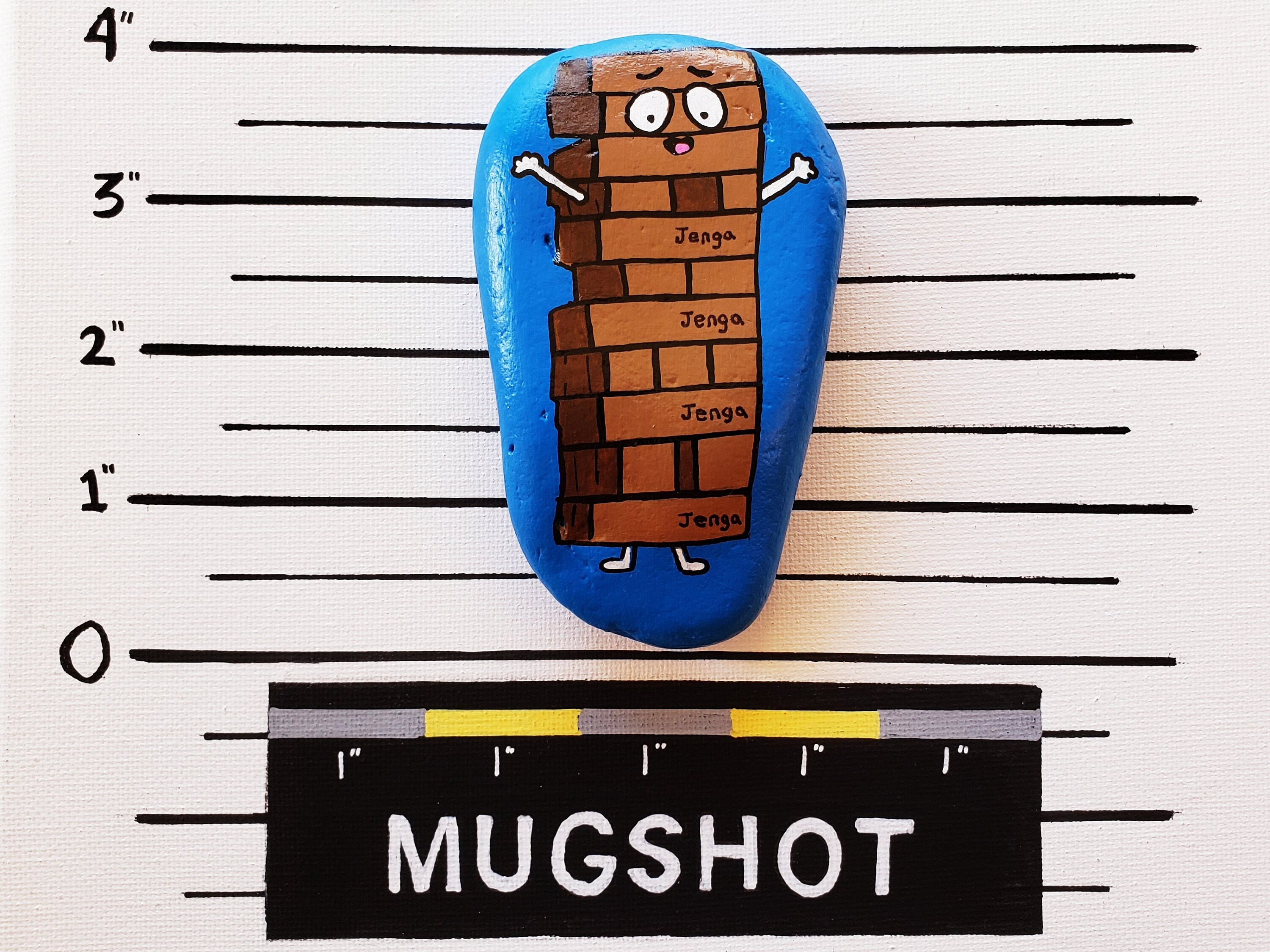 Jenga Board Game Painted Rock // Jenga // Board Game // Unique Painted ...