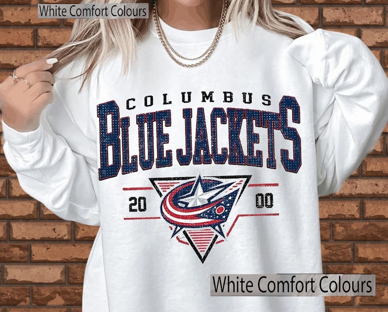 Comfort Colors Columbus Blue Jacket Shirt, Crewneck Columbus Blue ...