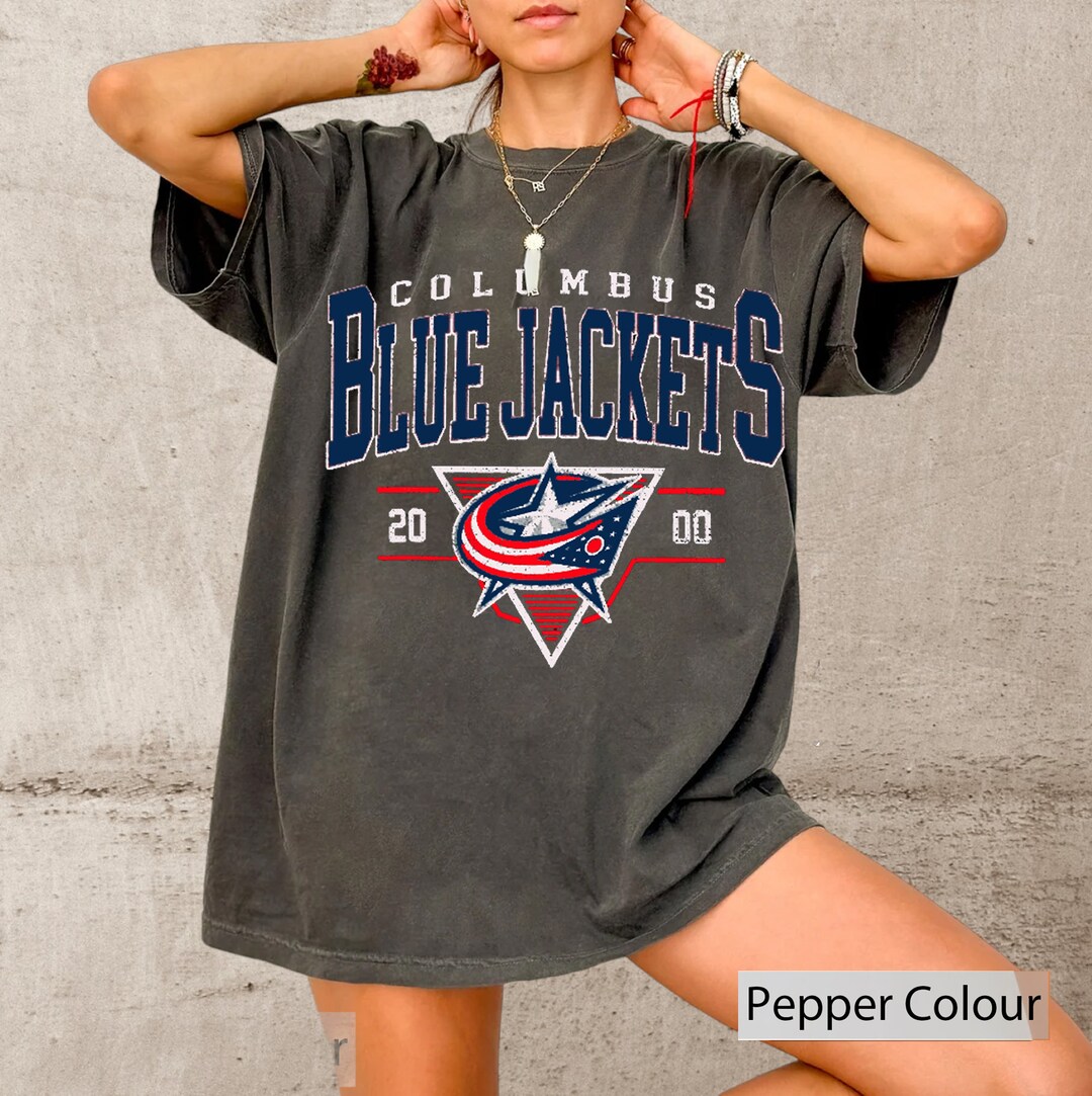Comfort Colors Columbus Blue Jacket Shirt, Crewneck Columbus Blue ...