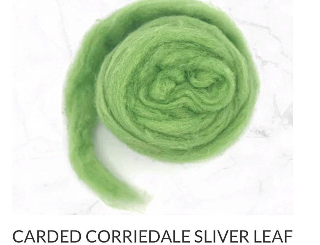 4oz Leaf Color Carded Corriedale Wool Sliver (roving) for Needle or Wet ...