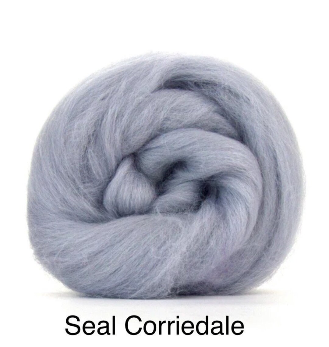 4 Oz. Seal Combed Corriedale Wool Premium Top Roving for Needle or Wet ...