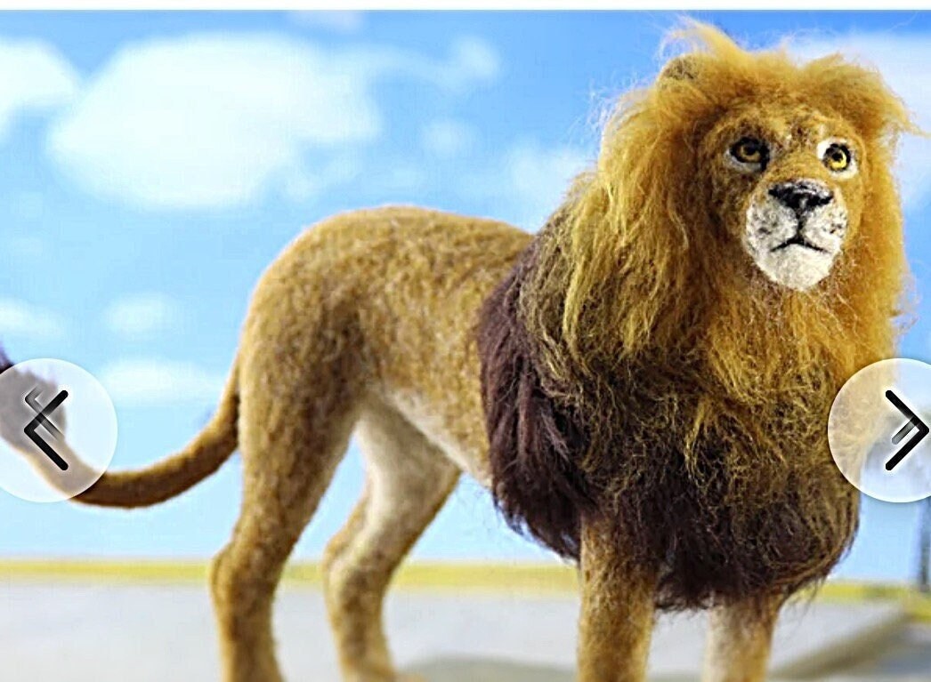 Lewie the Lion Felting Kit FREE SHIPPING - Etsy