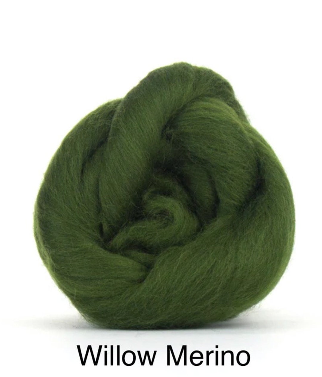 4oz Willow Green Merino Wool Premium Combed Top Roving for Needle ...