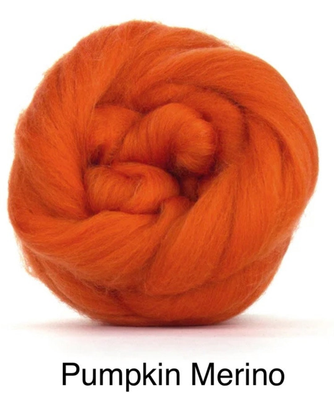 4OZ Merino Pumpkin Combed Wool Premium Top Roving for Needle or Wet ...