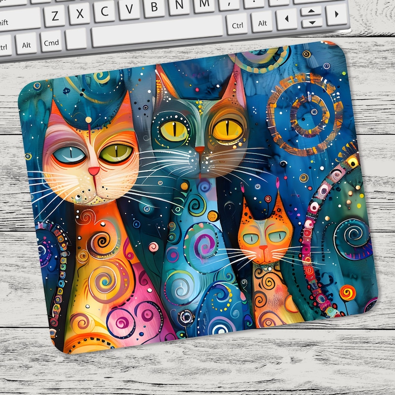 Cat Mouse Pad - Etsy