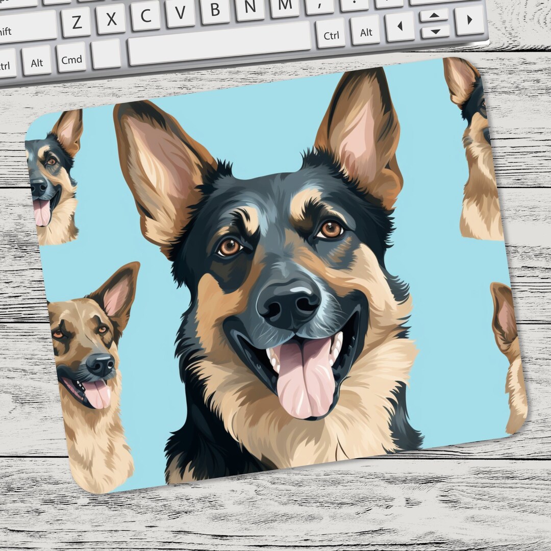 Cute German Shepherd Mouse Pad Sublimation Design, Mouse Pad ...