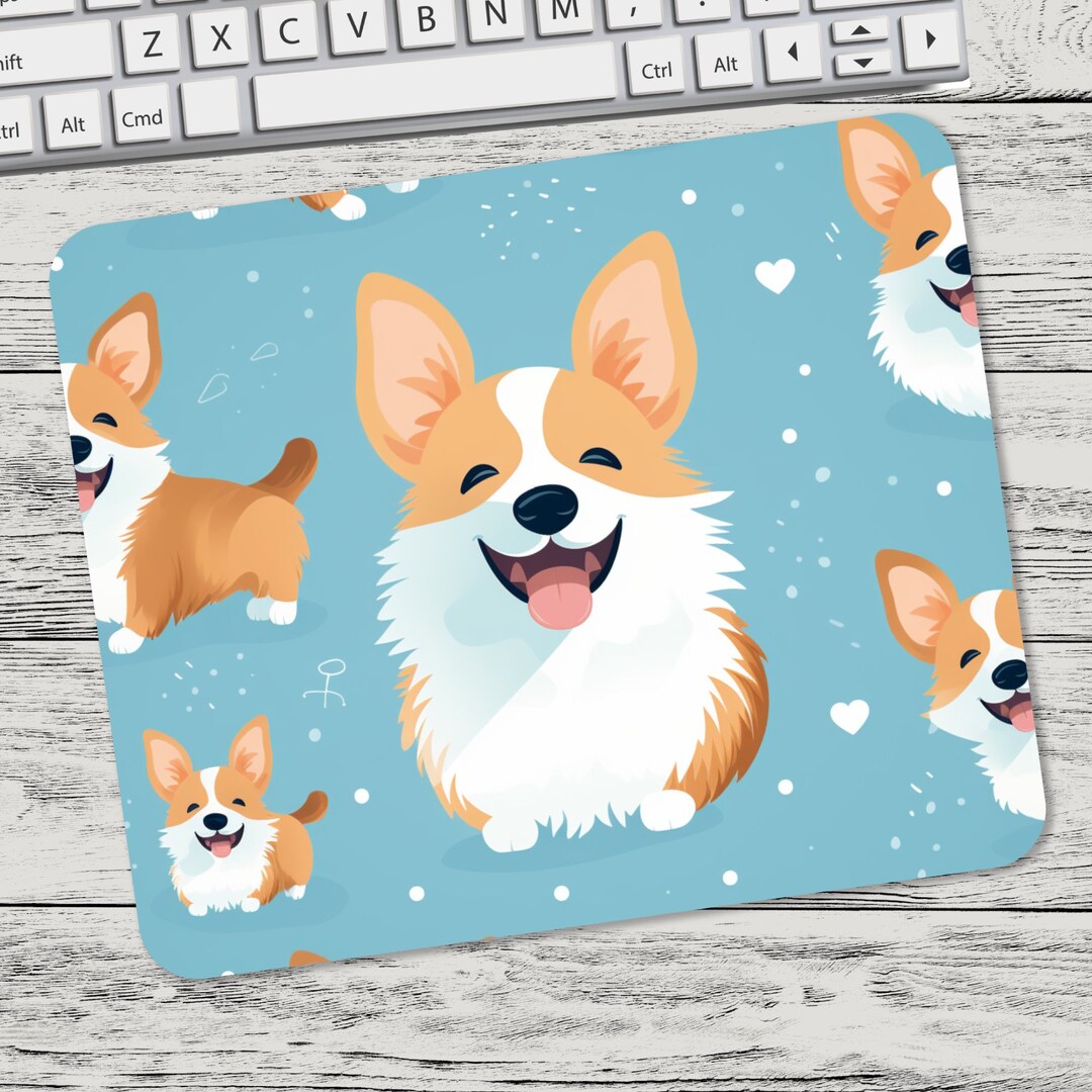 Cute Corgi Mouse Pad Sublimation Design, Mouse Pad Sublimation, Square ...
