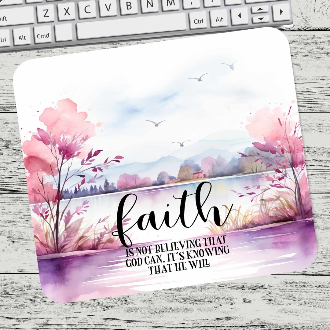 Bible Verse Religious Christian Mouse Pad Sublimation Square Round ...