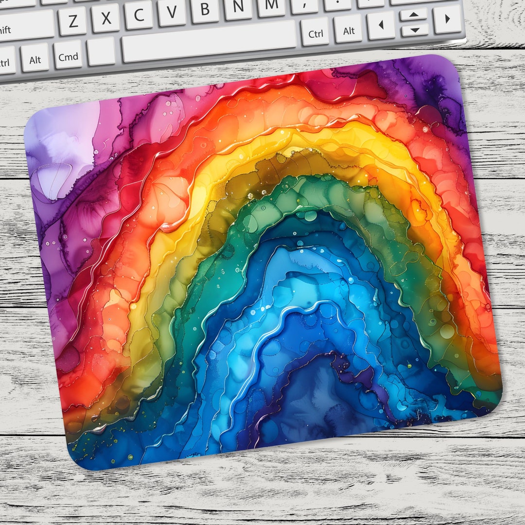Rainbow Tie Dye Swirl 2 Mouse Pad Sublimation Design, Mouse Pad ...