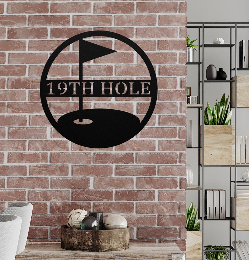 19th Hole Golf Sign Metal Art Sign Golfer's Gift Wall Art - Etsy