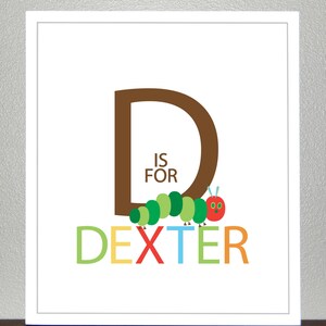 Kids Room Wall Art, Personalized Name, Alphabet, Numbers - Hungry ...