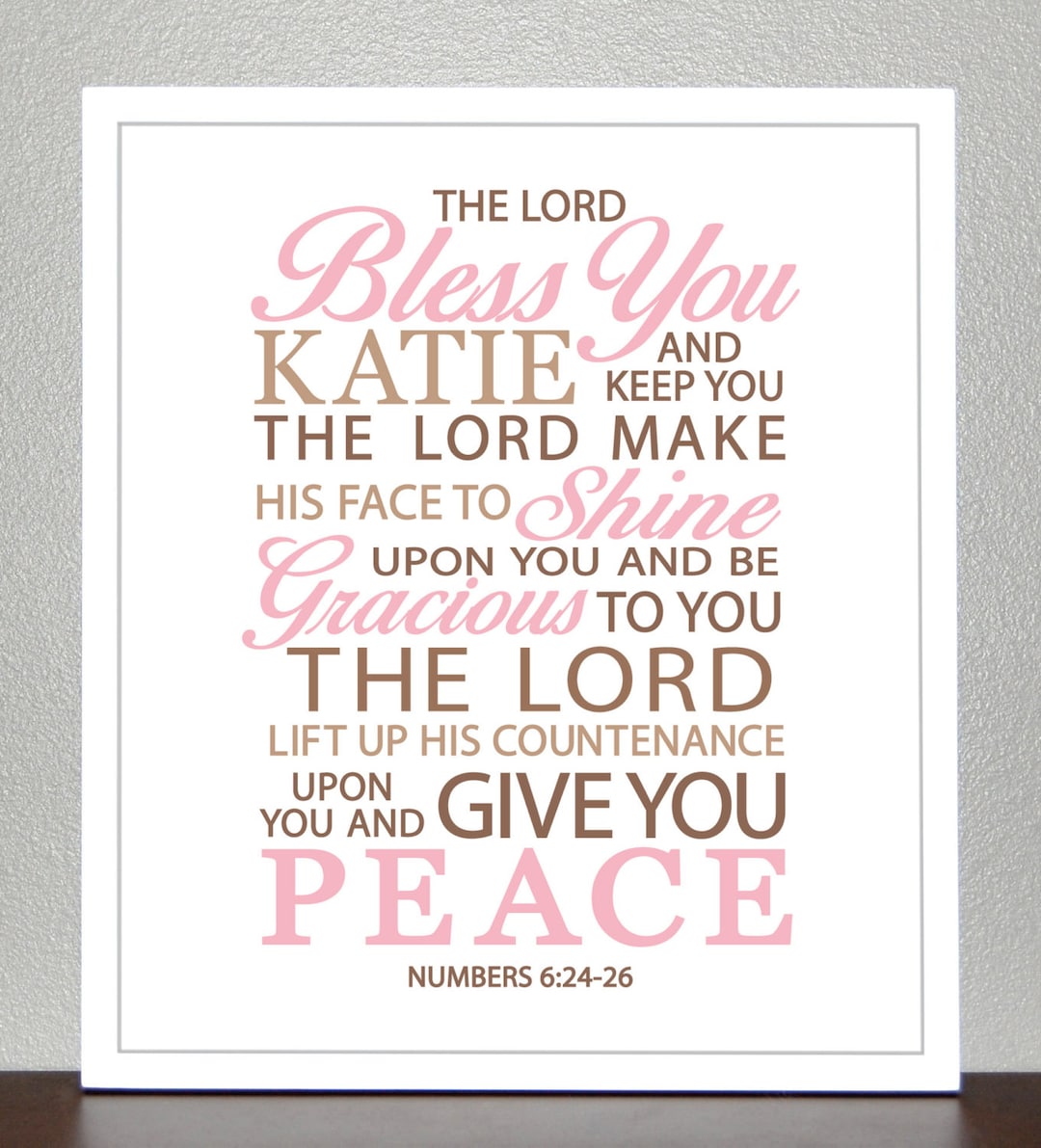 Christening Gift - Numbers 6:24-26 - Print - Etsy