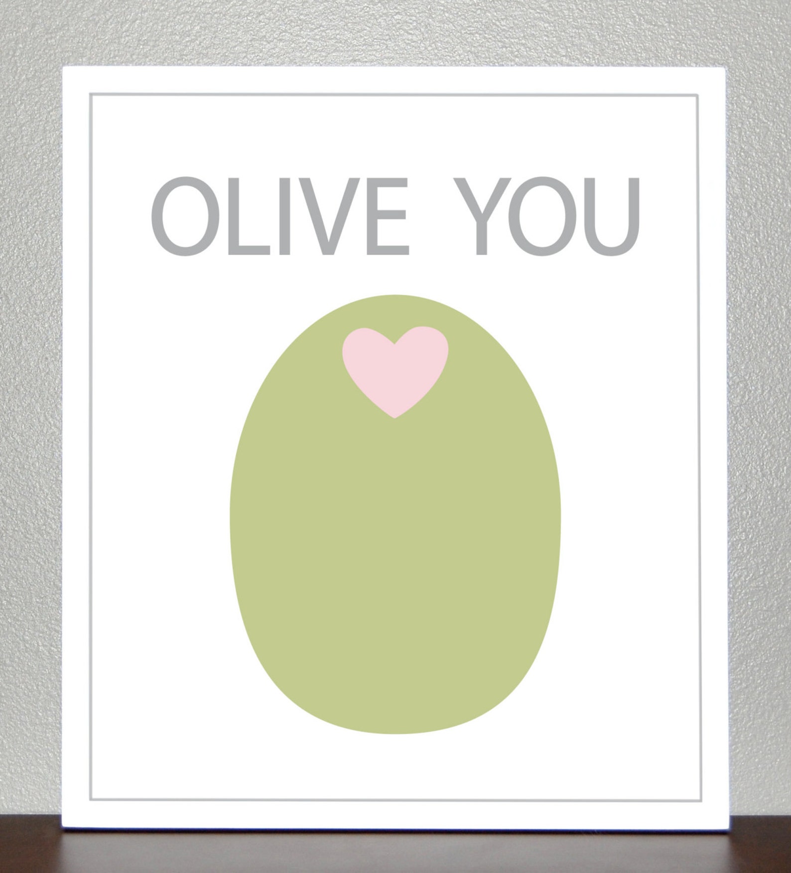 Nursery Wall Art - Olive You - 8x10 Print - Etsy