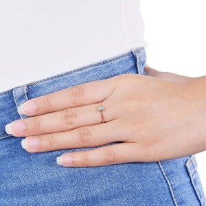 Green Fire Opal Ring Gold Elven Ring 10K Rose Gold Black Opal - Etsy