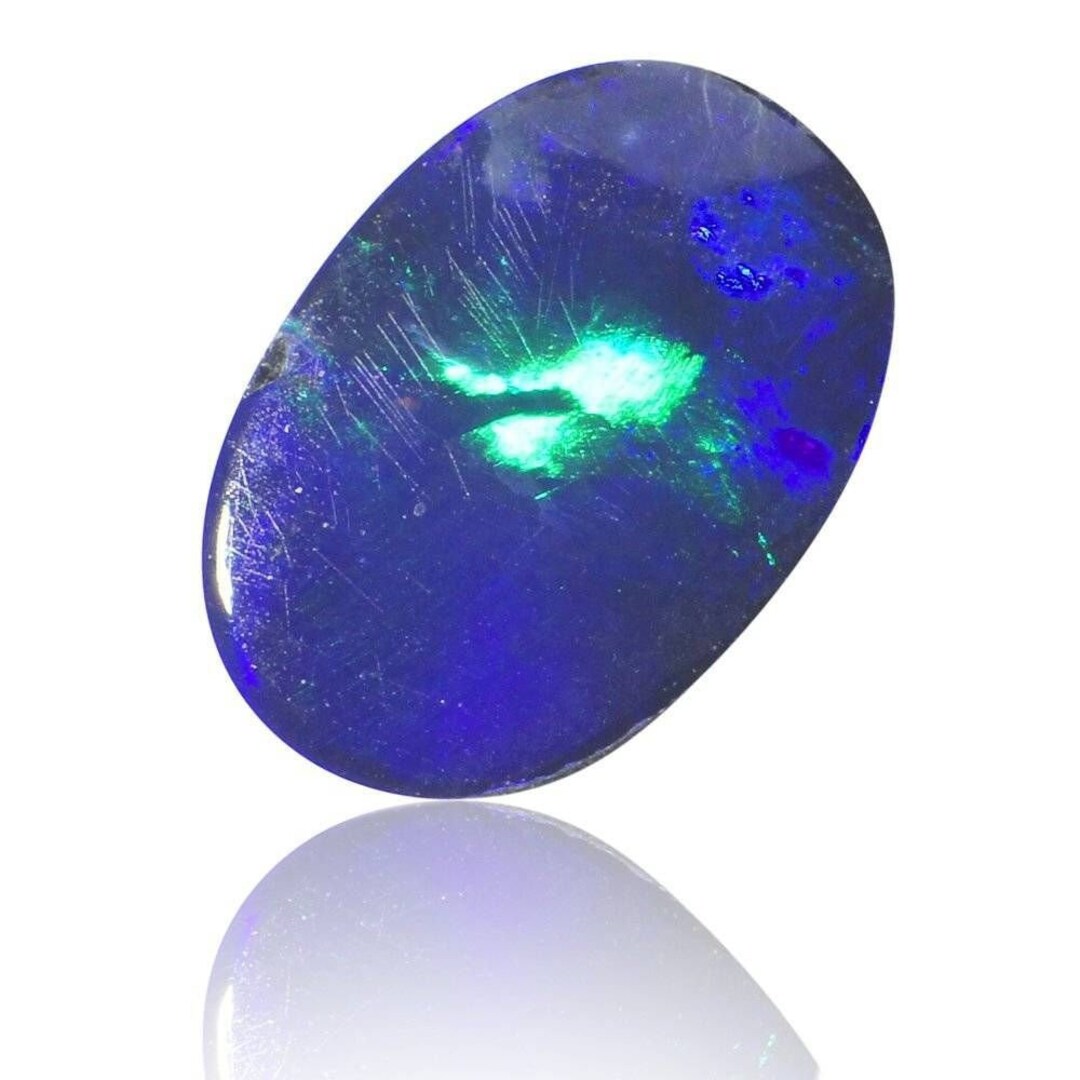 Electric Blue Fire Black Opal Doublet Cabochon 1.06ct | Australian ...