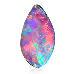 Hot Pink, Raindrop Gemstone, Flower Petal Stone, Opal Doublet, 1.79 ...