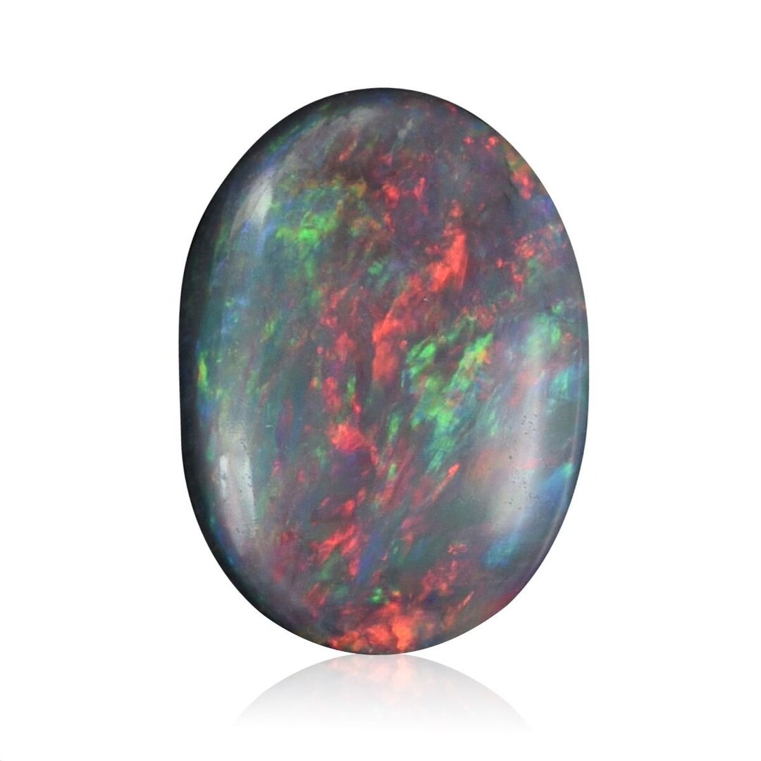 HYDRANGEA Hot Pink Fire Solid Black Opal Cabochon 0.82ct Oval Gemstone ...
