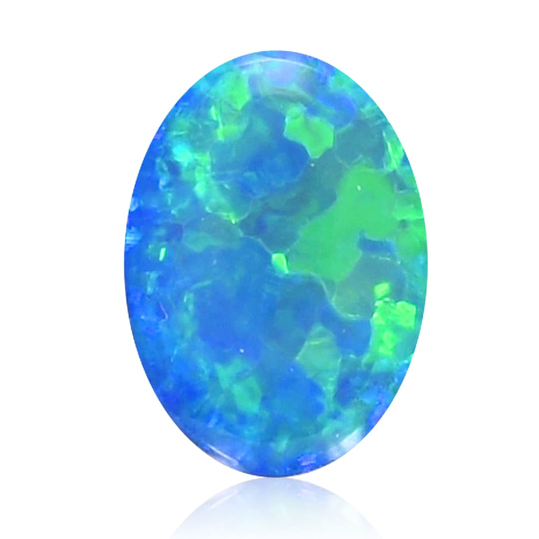 Lime Green Fire Opal Doublet 2.09ct Oval Cabochon Gem | Australian ...