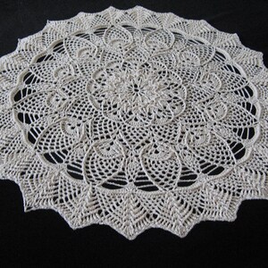 Extravagant Crochet Round Ecru Pineapple Doily - Etsy