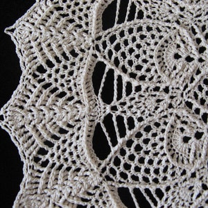 Extravagant Crochet Round Ecru Pineapple Doily - Etsy