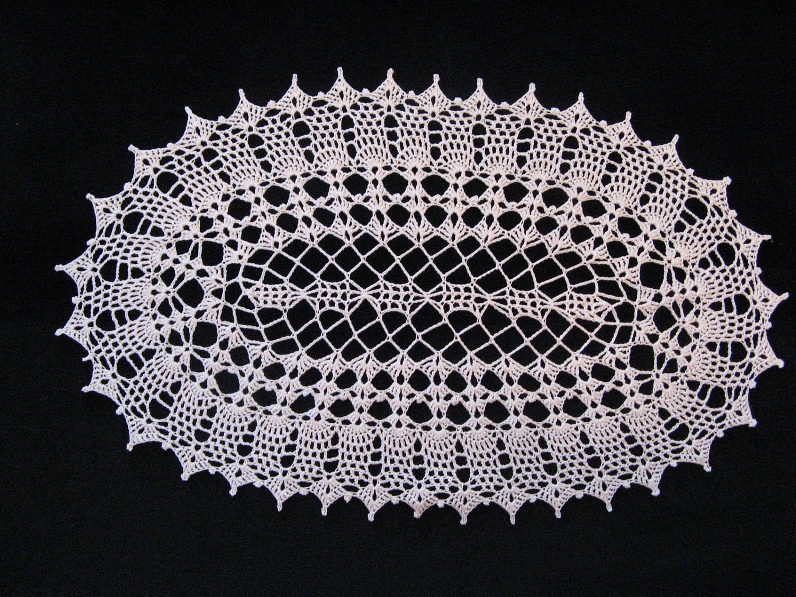 Oval 12 X 20 White Doily oval No. 1 | Etsy