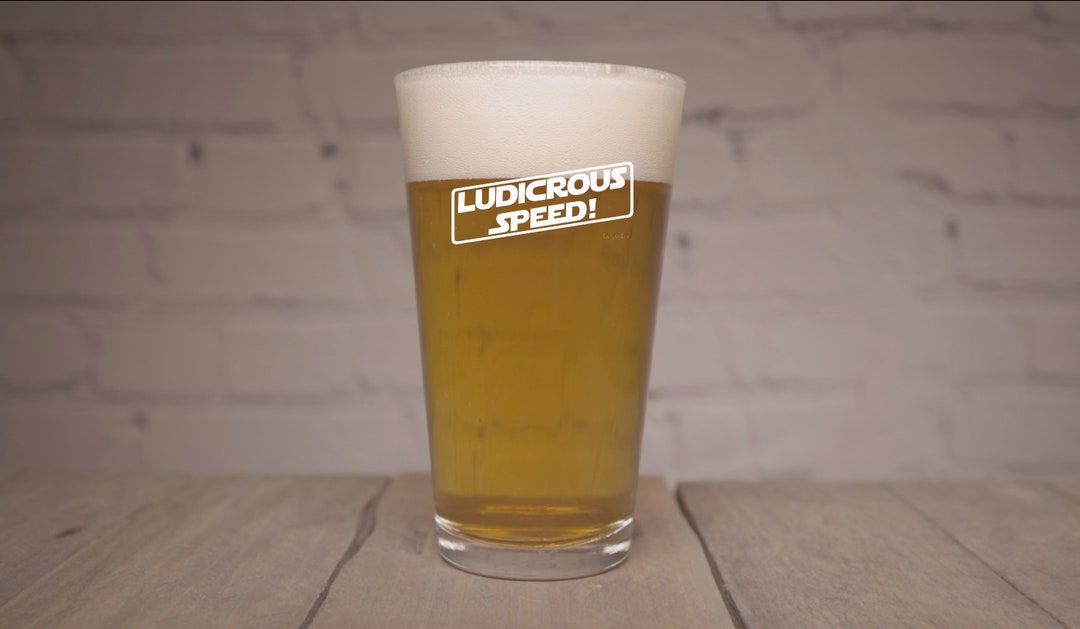 Spaceballs Pint Glass, Ludicrous Speed Pint Glass, Beer Glass, Gifts ...
