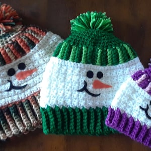 Snowman Beanie - Etsy