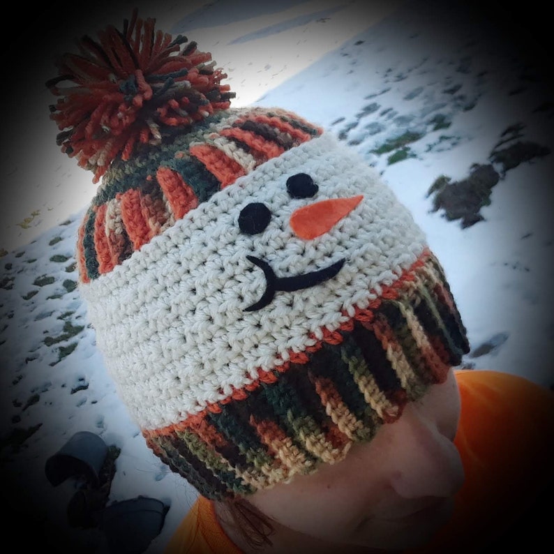 Snowman Beanie - Etsy