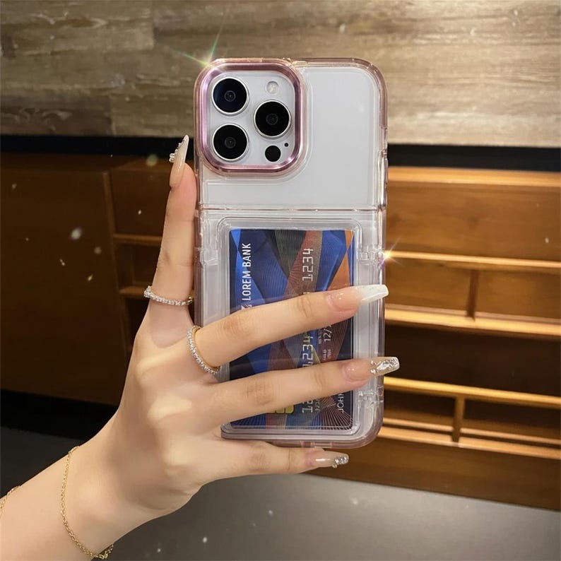Clear Transparent Photocard Holder Flip Open Cardholder Phone Case ...
