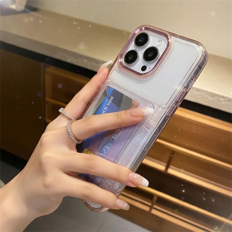 Clear Transparent Photocard Holder Flip Open Cardholder Phone Case ...