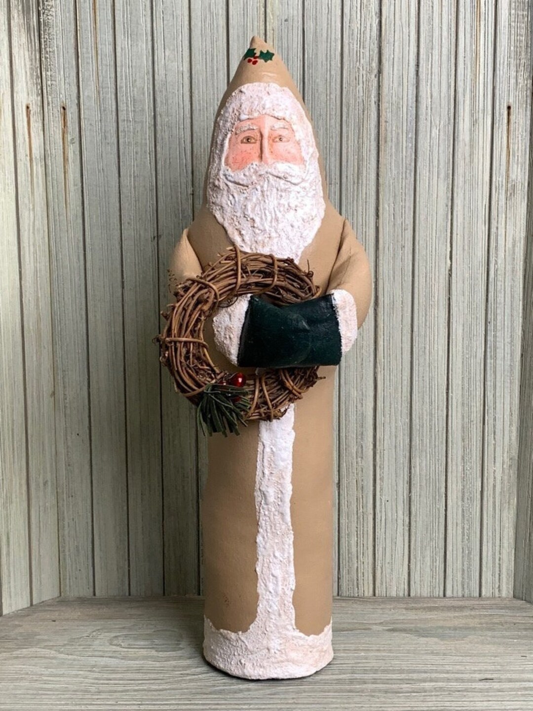Santa, Primitive Santa, Vintage Inspired Santa, Holiday Decorating ...